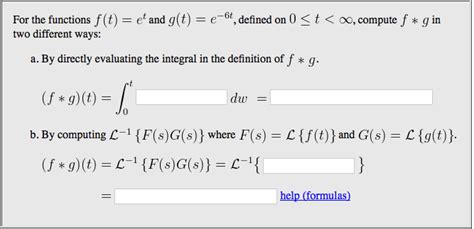 Solved For The Functions F T Et And G T E T Defined Chegg