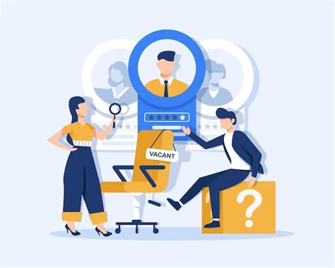 채용컨셉 채용 및 채용컨셉hr관리인적자원 프리미엄 벡터