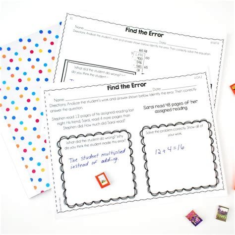 Implementing Math Error Analysis In Your Classroom Freebie Included