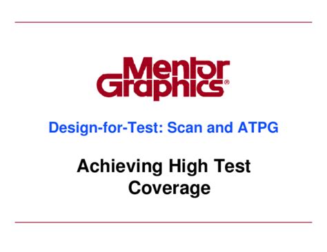 Pdf Design For Test Scan And Atpg Achieving High Test Coverage