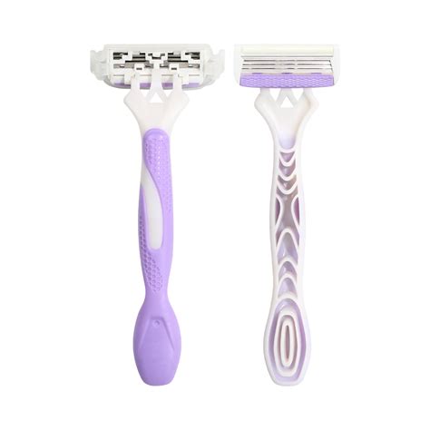 4 Blades Purple And Green Disposable Razor