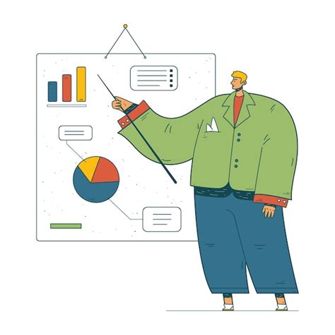 Premium Vector Businessman Presenting Data Analytics