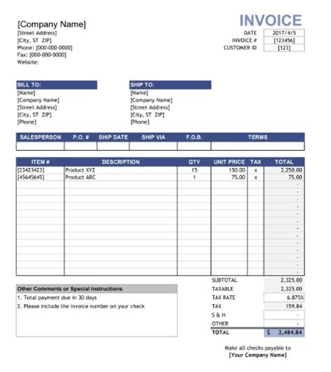 How To Create An Invoice In Excel A Step By Step Guide WPS Office Blog