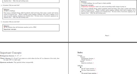 is there a way to add reusable metadata to the exam class tex