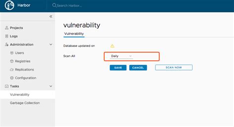 Cannot Specify The Time To Run The Vulnerability Scanning Or Gc When Choosing Hourlydaily