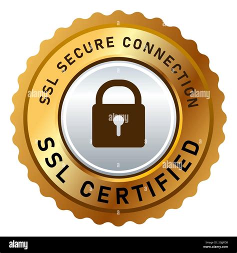 Ssl Secure Connection Certified Stamp Label Sticker Isolated Design In