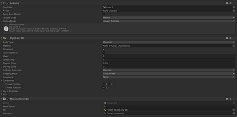 Movement Stopped Working When I Added Animation Runity2d
