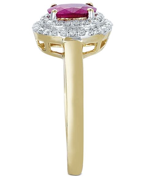 Macys Ruby 910 Ct Tw And Diamond 14 Ct Tw Ring In 10k Gold