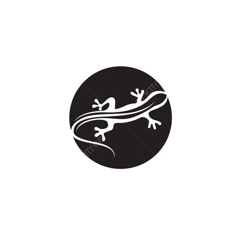 Lizard Symbol Icon Vector Silhouette Thin Flat Vector Silhouette Thin