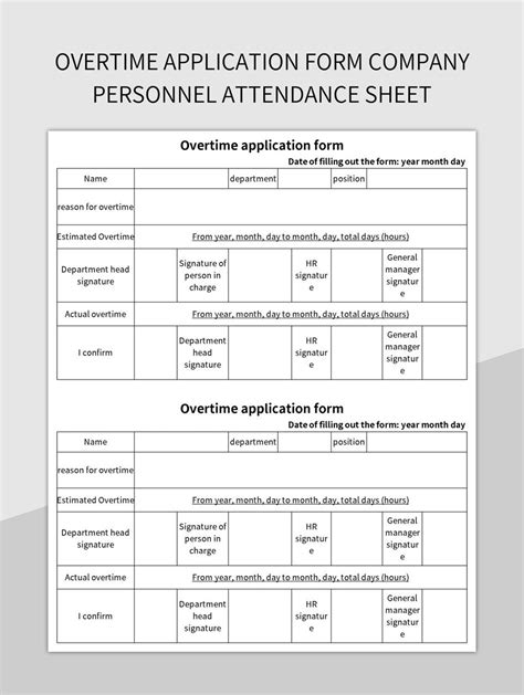 Free Overtime Approval Templates For Google Sheets And Microsoft Excel Slidesdocs