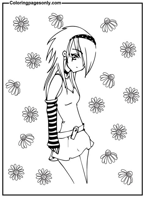 Printable Emo Coloring Pages [2025]
