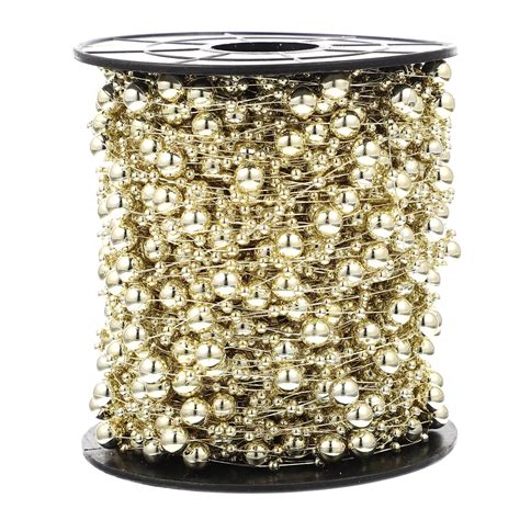 Healeep 1 Roll Golden Artificial Pearl Bead String For Diy Enthusiasts