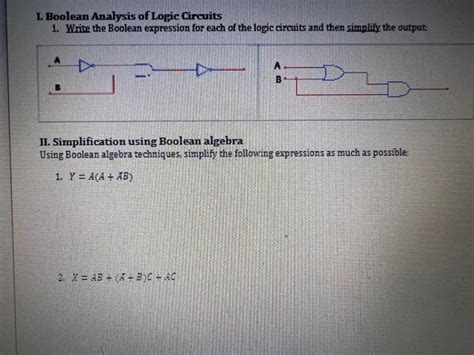 Solved 1 Boolean Analysis Of Logic Circuits 1 Write The