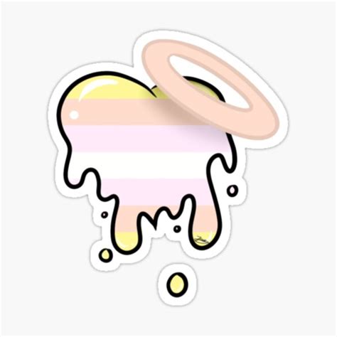 Melting Pride Flag Hearts Pangender Sticker For Sale By Tricksterjason Redbubble