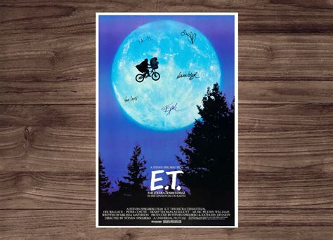 Et The Extra Terrestrial Hand Signed Autograph Movie Poster Etsy