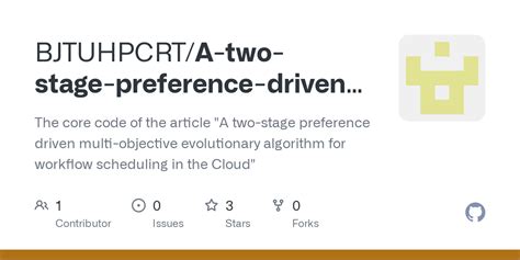 Github Bjtuhpcrta Two Stage Preference Driven Multi Objective