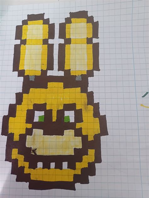 Pixel Art De Bonnie Pixel Art Patrón De Punto De Cruz Arte De