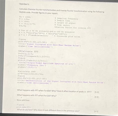Exercise Calculate Discrete Fourier Transformation Chegg