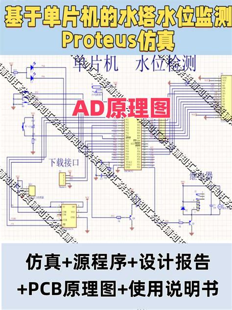 基于51单片机水塔水箱水位检测系统设计资料proteus仿真报告程序 Csdn博客