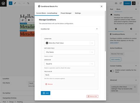 using the meta box custom field to dynamically render wordpress blocks