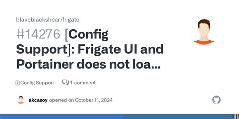 Config Support Frigate Ui And Portainer Does Not Load The Ui