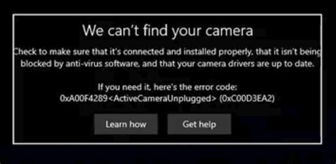 Repair Webcam Error Code XA F IR Cache