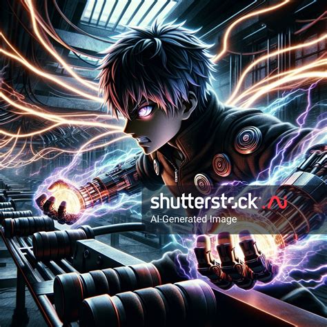 Cyberpunk Photo Anime Character Battle Ready Stance Ai Generated Image