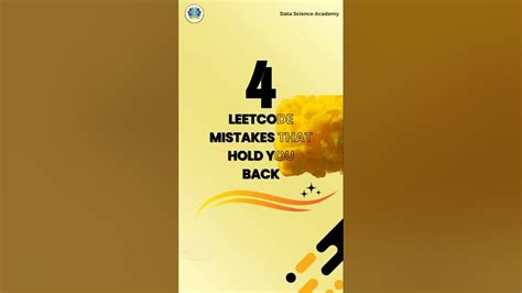 4 Common Leetcode Mistakes That Keep You From Success 🚫 Avoid These