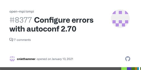 Configure Errors With Autoconf 270 · Issue 8377 · Open Mpiompi · Github