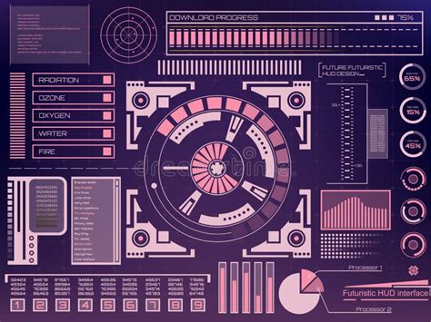 Abstract Future Concept Vector Futuristic Virtual Graphic Touch User Interface Hud Stock