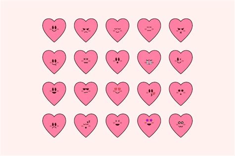Premium Vector Love Emoticon Doodle Illustration