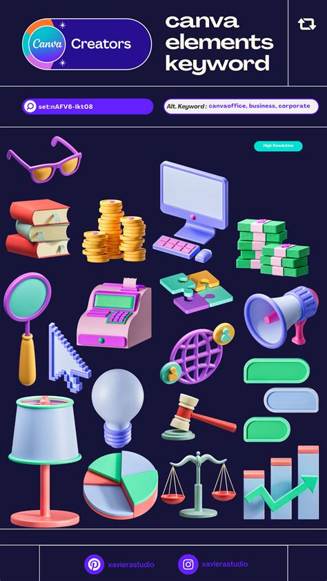 Canva Element Set Keyword Recolorable Cryptocurrency Fintech Finance