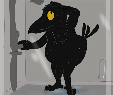 Rule 34 Absurd Res Anthro Anthro Male Avian Balls Bathing Bird Corvid
