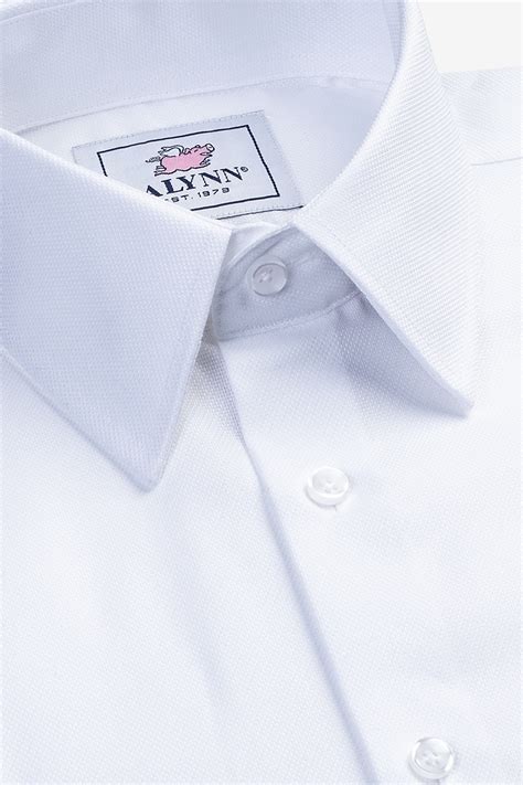 White Cotton Aiden Point Collar Dress Shirt