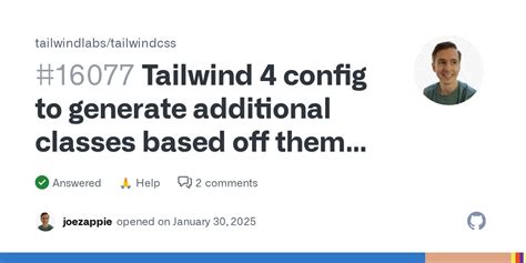 Tailwind 4 Config To Generate Additional Classes Based Off Theme Variables · Tailwindlabs