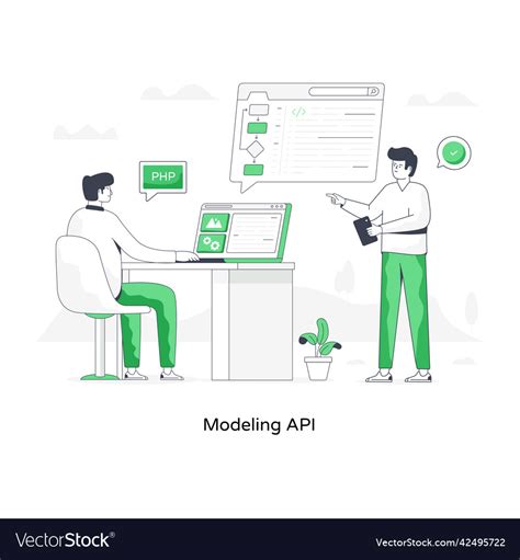 Modeling Api Royalty Free Vector Image Vectorstock