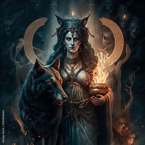 Greek Mythology Ancient Greek Goddess Hecate Created With Generative