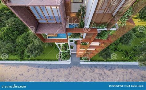 Urban Marvels 3d Renderings Of Luxury Apartment Complexes Stock Illustration Illustration Of