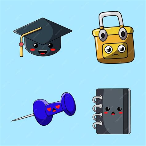Premium Vector School Stuff Vector Set