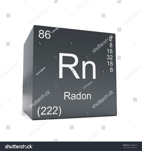 Radon Chemical Element Symbol Periodic Table Stok İllüstrasyon 526986535 Shutterstock