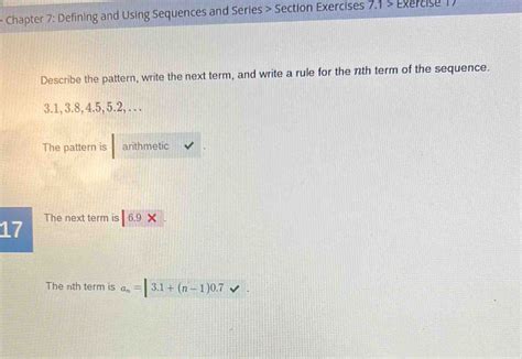 Chapter 7 Defining And Using Sequences And Series Section Exercises