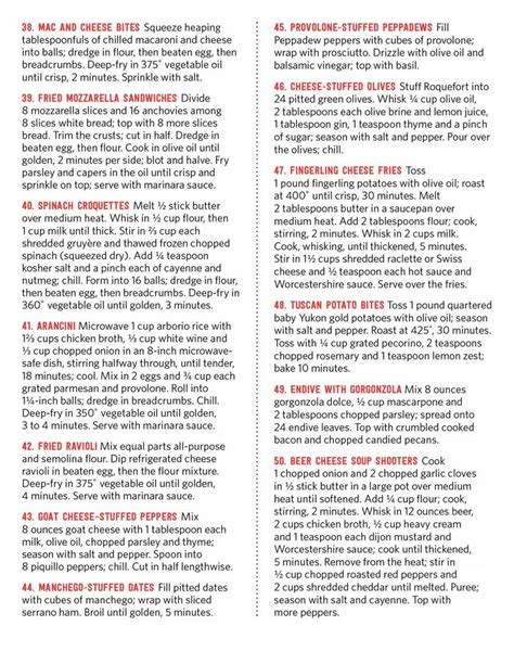 50 Cheese Appetizers