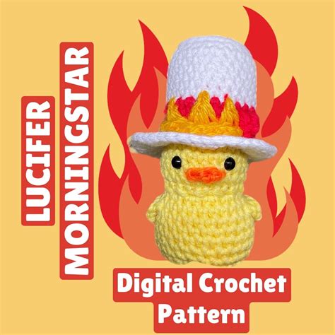 Digital Download Crochet Lucifer Morningstar Rubber Ducky Pdf Pattern