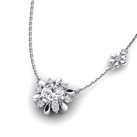 Achetez Collier Pour Femme Neta En Or Blanc 585 Diamant 0 8 Carats