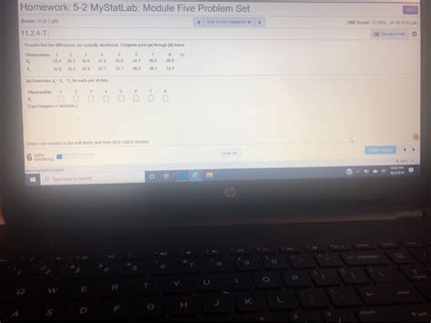 solved homework 5 2 mystatlab module five problem set