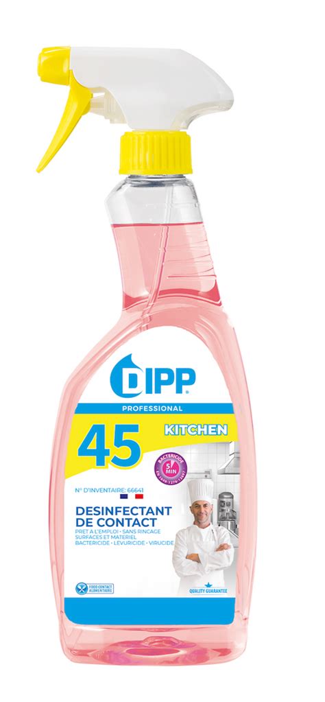 Dipp N 45 Desinfectant De Contact Cuisine Hy 1015 Easy Pro 750ml