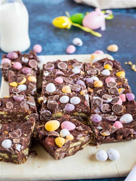 Chocolate Mini Egg Tiffin Story Effortless Foodie