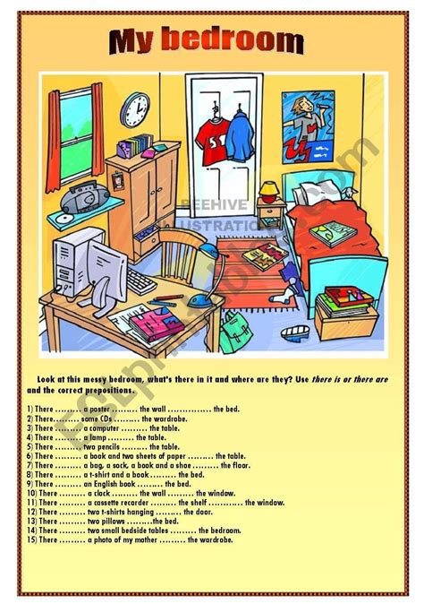 Esl Bedroom Vocabulary Worksheet At Mary Flores Blog