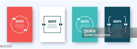견적 프레임다채로운 배너 세트 인용 표시가 있는 음성 거품입니다 빈 텍스트 상자 와 따옴표입니다 블로그 게시물 템플릿입니다 벡터 일러스트레이션 0명에 대한 스톡 벡터 아트