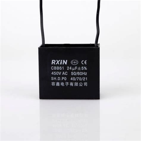 Rxin 24uf Capacitor Cbb61 24uf 450vac Wires ±5 Ceiling Fan Motor